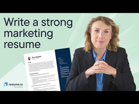 How to write a marketing resume (tips & example)