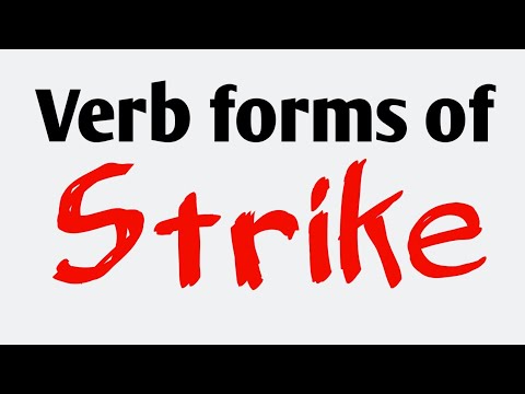 Verb forms of strike || verb forms in V1,V2,V3,V4,V5 || Verb forms By arvind classes v1 v2 v3 v4 v5
