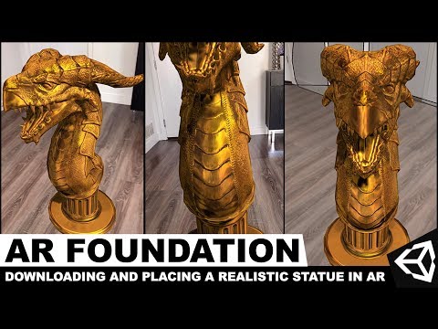 Learn AR Foundation with Unity3d And Adding A Realistic Statue With Toggling of Shadows And ...