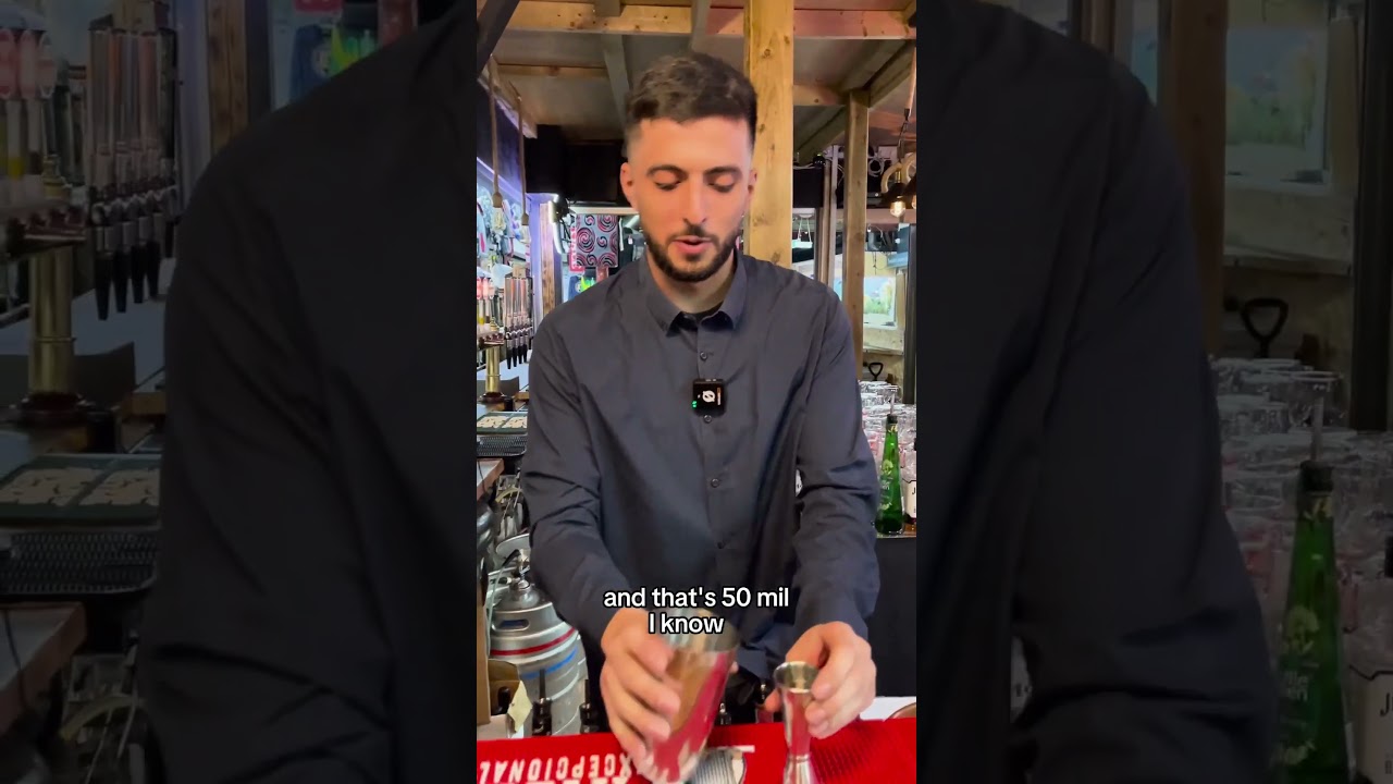 Bartending tricks! How to free-pour 🧉 #bartender #bartending #bartendingskills