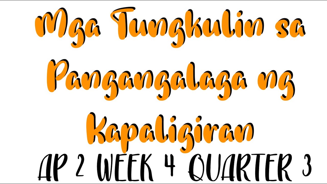 AP 2 WEEK 4 QUARTER 3 || MELC