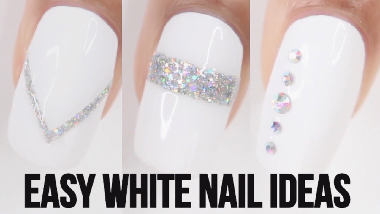 5 EASY WHITE NAIL IDEAS
