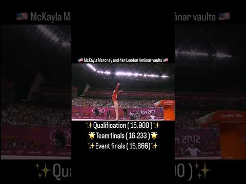 Mckayla Maroney and her London Amânar Vaults 🇺🇸 #mckayla #london2012 #amanar #vault #olympics #gym