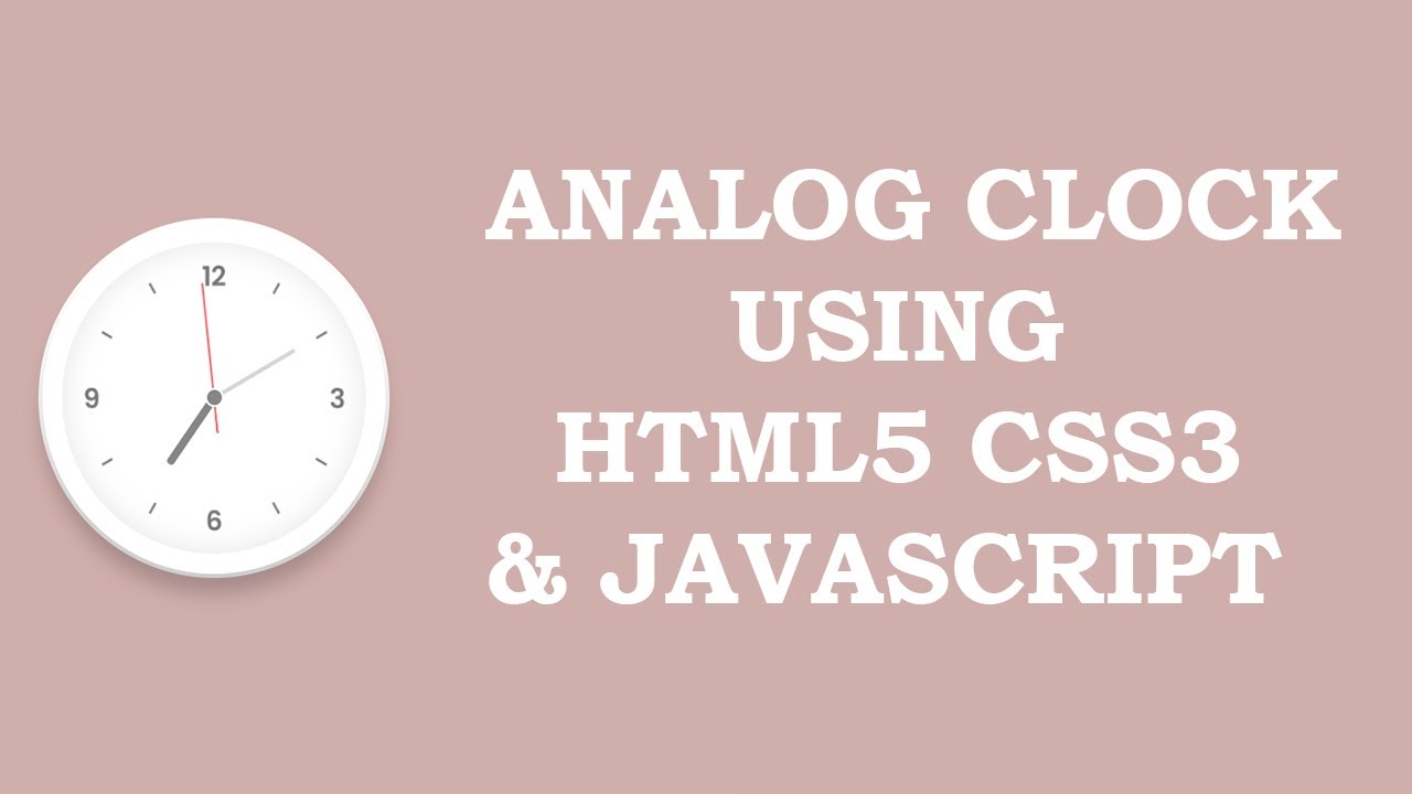Working Analog Clock Using Html5 CSS3 & Javascript | Neumorphism Ul Design