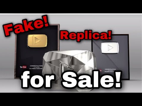 FAKE! Youtube Play Button Award! for SALE