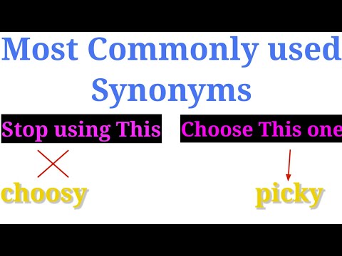 English synonyms | most important synonyms | most commonly used synonyms