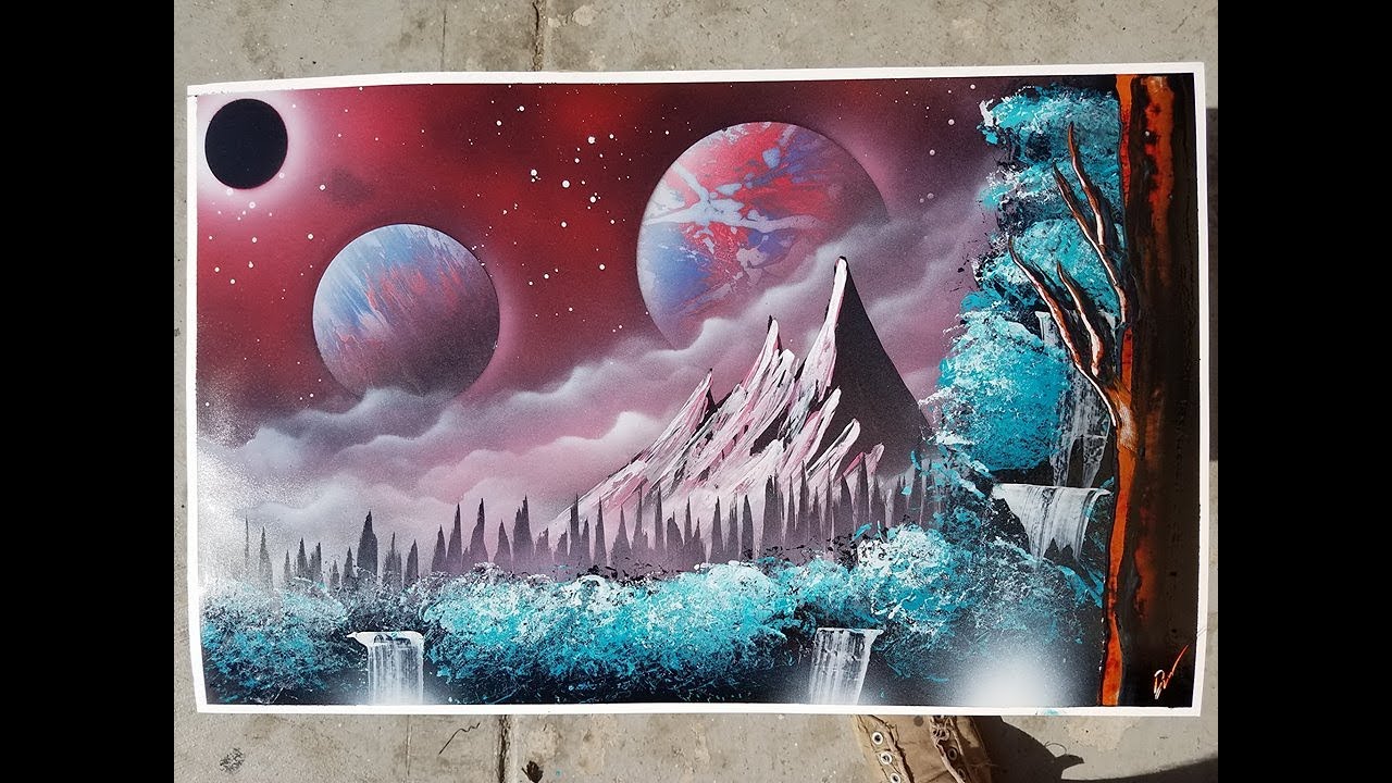 spray paint art tutorial for beginners tips and tricks landscape and space techniques