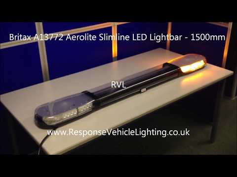 Britax Aerolite Low Profile Lightbar - LED (Clear Lens, Amber LED's) - 12/24V - 1500mm