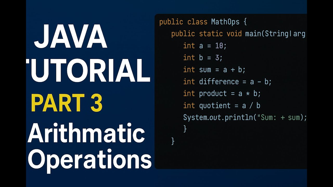 Java Tutorial for Beginners – Part 3 | Arithmetic Operations in Java