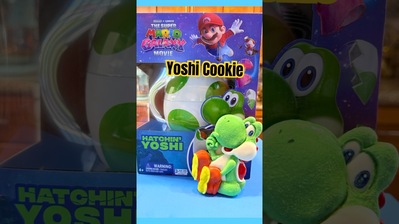 Super Mario Galaxy Movie - Turning Yoshi into a Cookie #mario #cookiedecorating