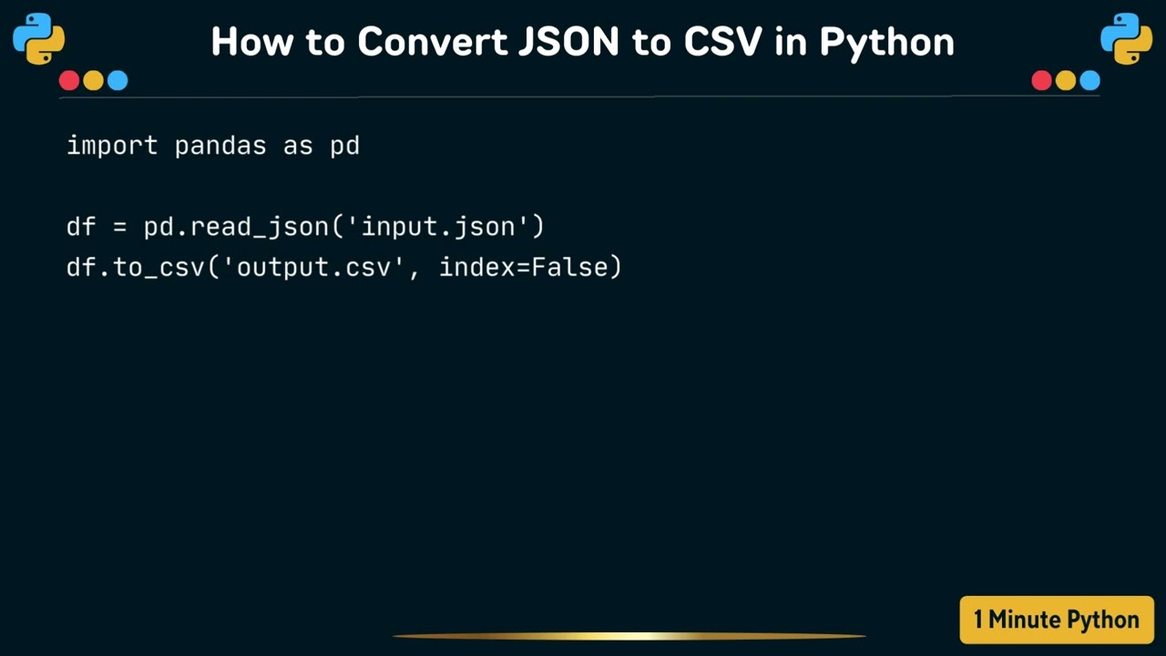 How to Convert JSON to CSV in Python