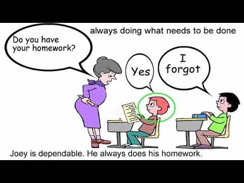 dependable meaning | Vocabulary for Kids | Children's Dictionary | Learn English Vocabulary
