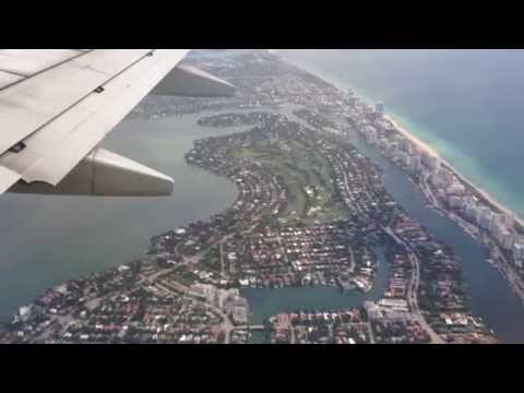 Miami, Florida - Landing at Miami International Airport - Eastern Approach HD (2014)