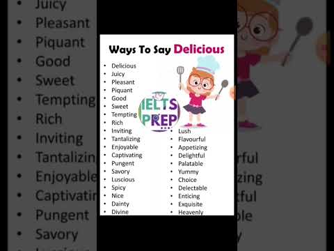 Synonyms of DELICIOUS ll IELTS vocabulary