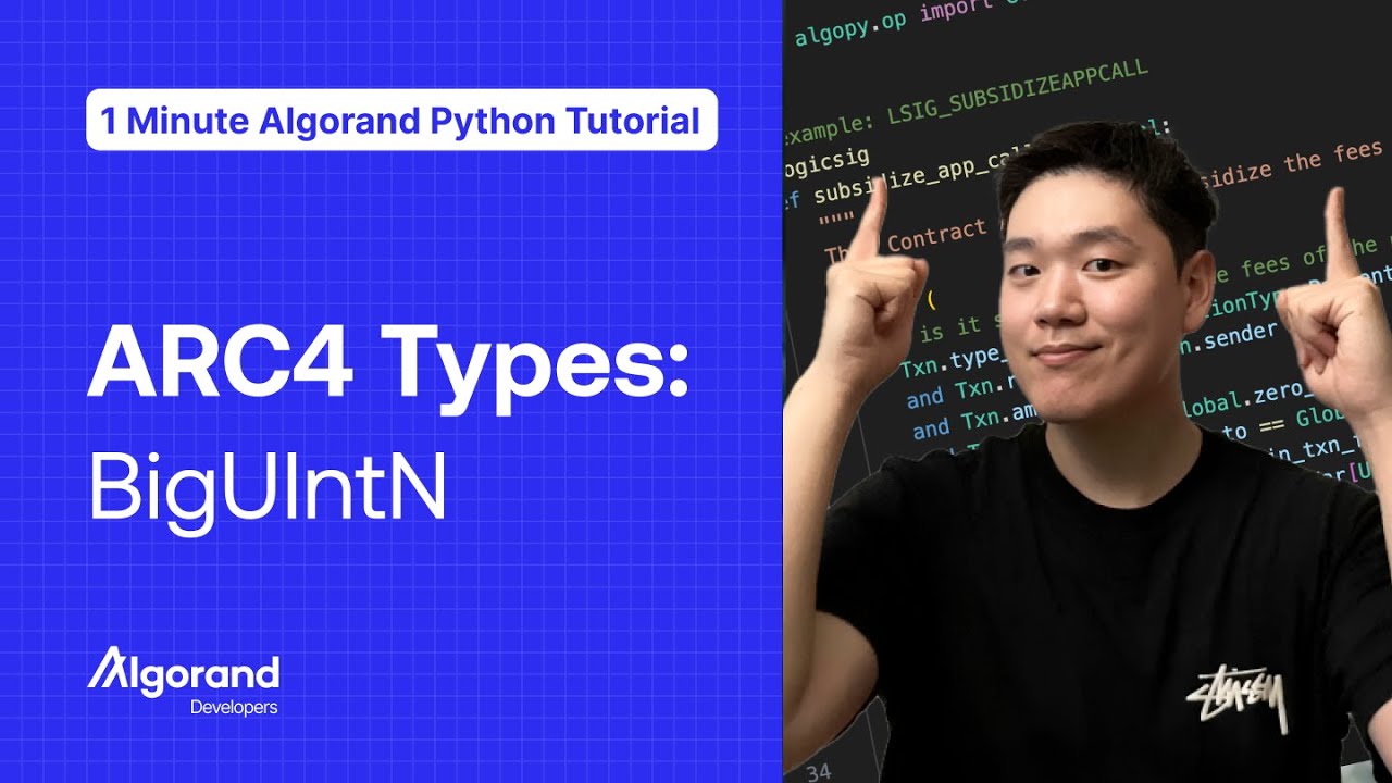 ARC4 Types: BigUIntN | 1 Minute Algorand Python Tutorial