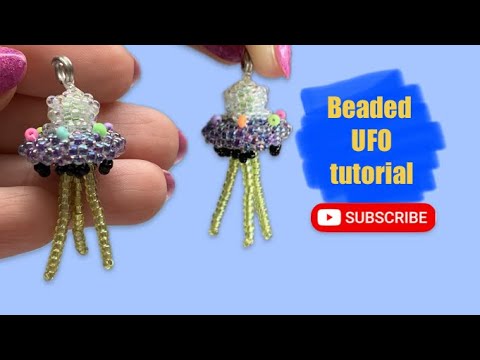Beading tutorial: 3D beaded UFO alien spaceship [peyote stitch]