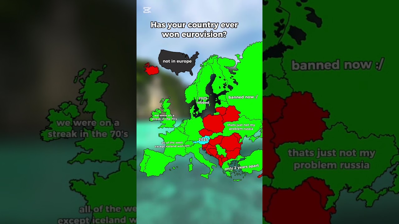 Has your country ever won eurovision? #leoplush1 #mapping #map