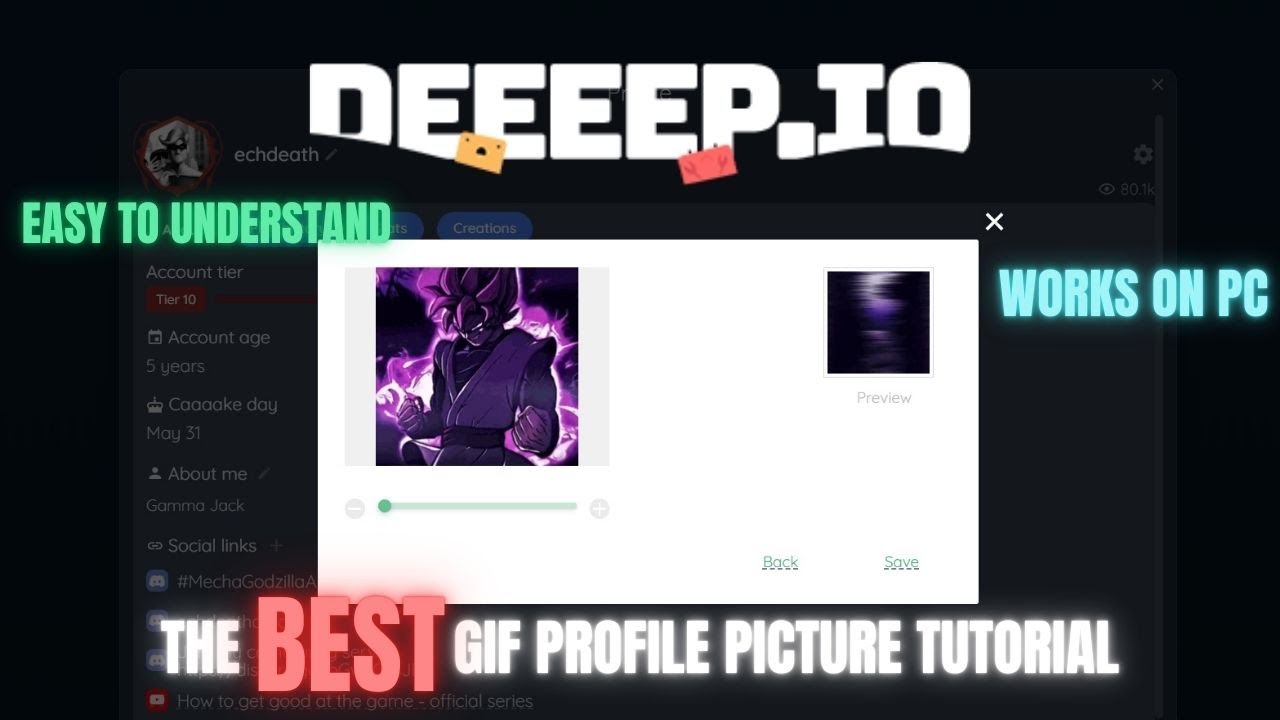 The Best GIF Profile Picture Tutorial in Deeeep.io