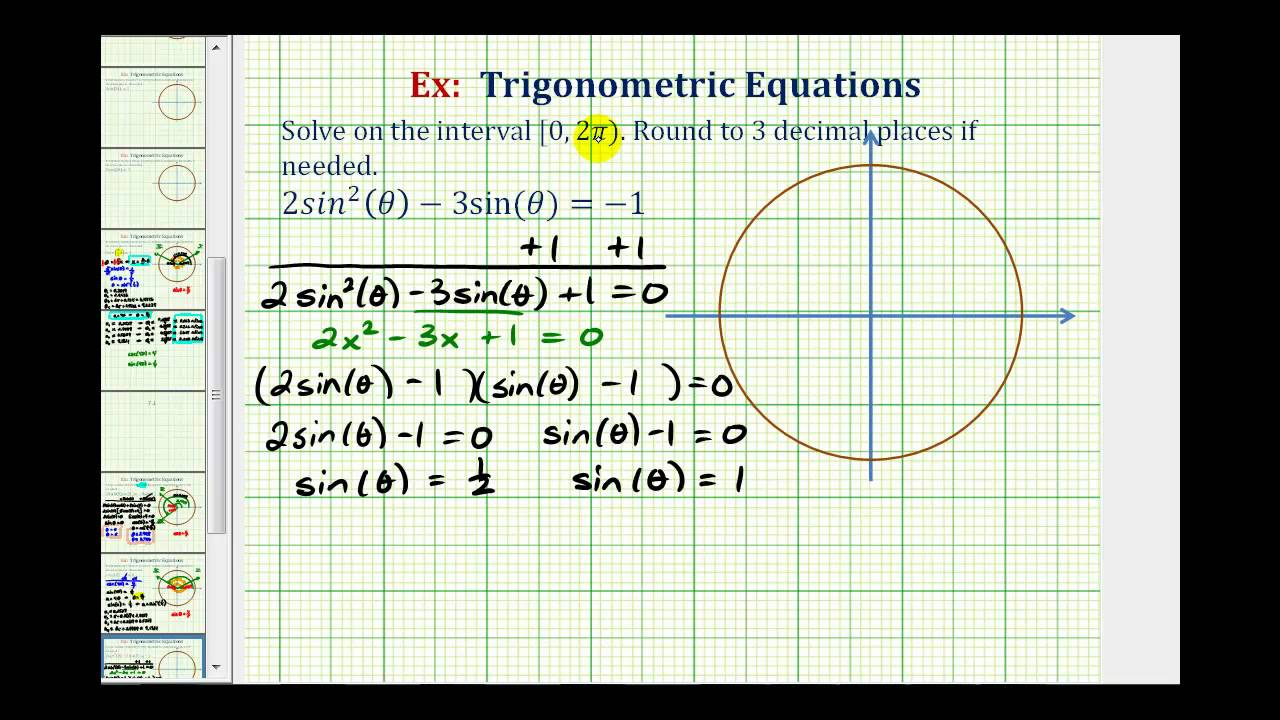 Ex: Solve a Factorable Trig Equation Using Radians - Exact Solutions