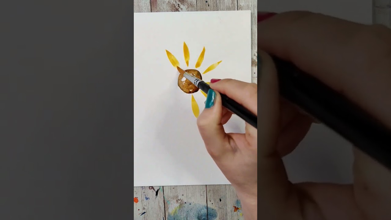 Sunflowers always make me happy. 🌻🌻🌻 #watercolorforbeginners #easywatercolor