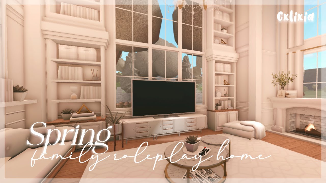 Bloxburg: Spring Family Roleplay Mansion Home (Interior) | Roblox House Build | Speedbuild