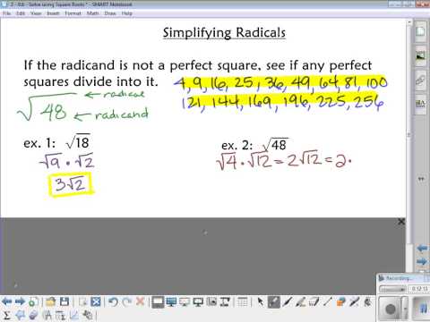 9.6 Solve Using Square Roots
