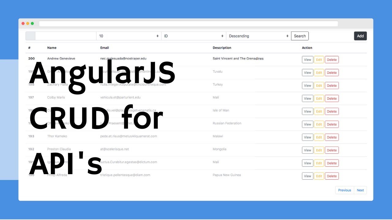 AngularJs CRUD in 3 Minutes