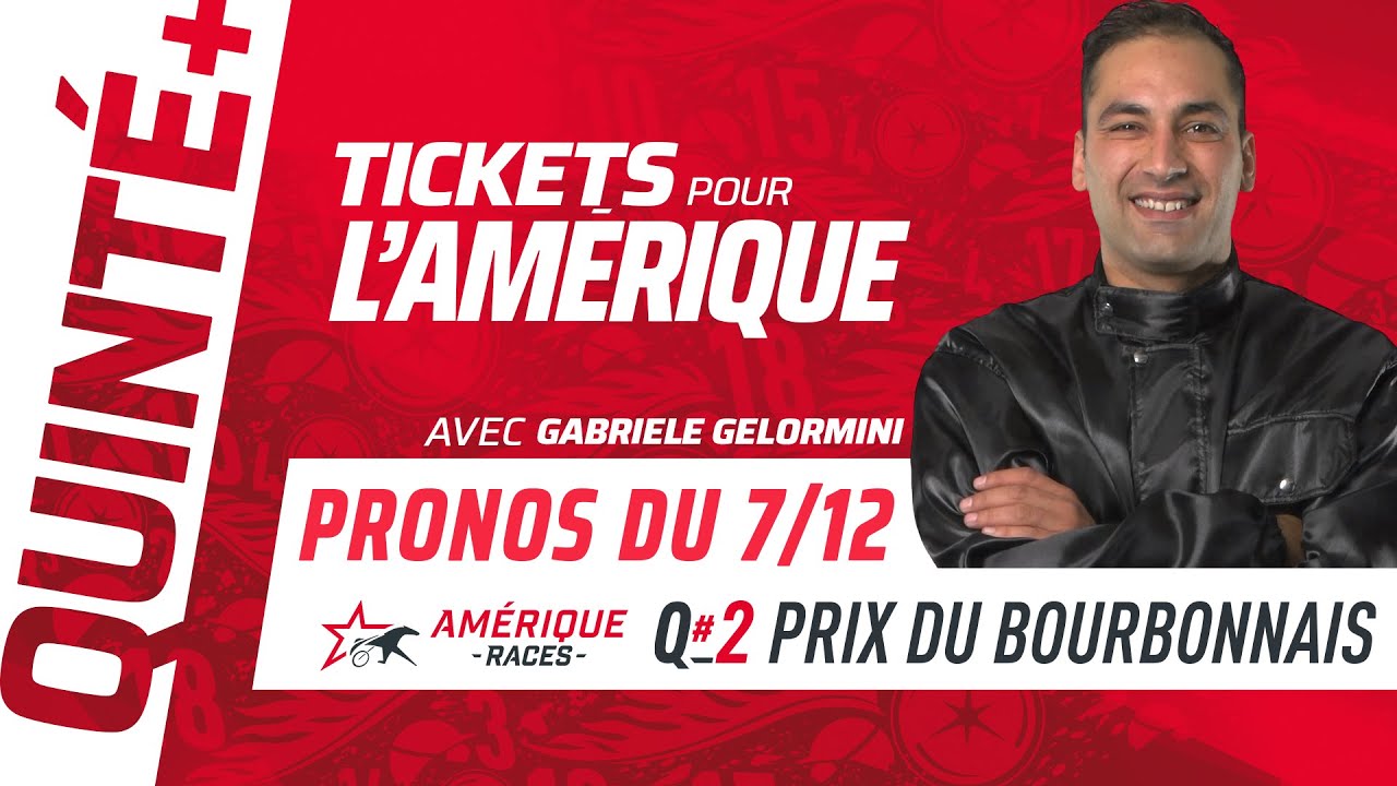 PRONOSTICS QUINTÉ+ DIMANCHE 7 DÉCEMBRE | Gabriele Gelormini fait le papier du Prix du Bourbonnais Q2