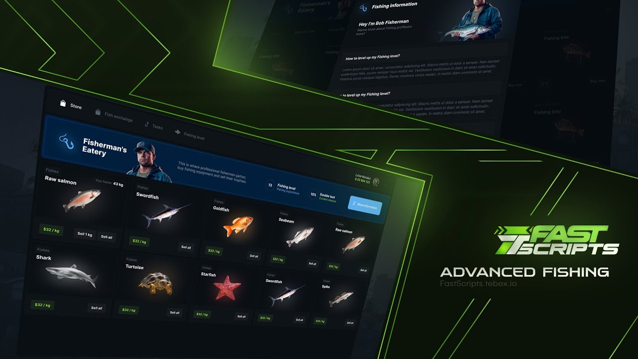 Fast Scripts Advanced Fishing Job FiveM [ESX / QBCore / QBox] - FiveM Releases - Cfx.re Community