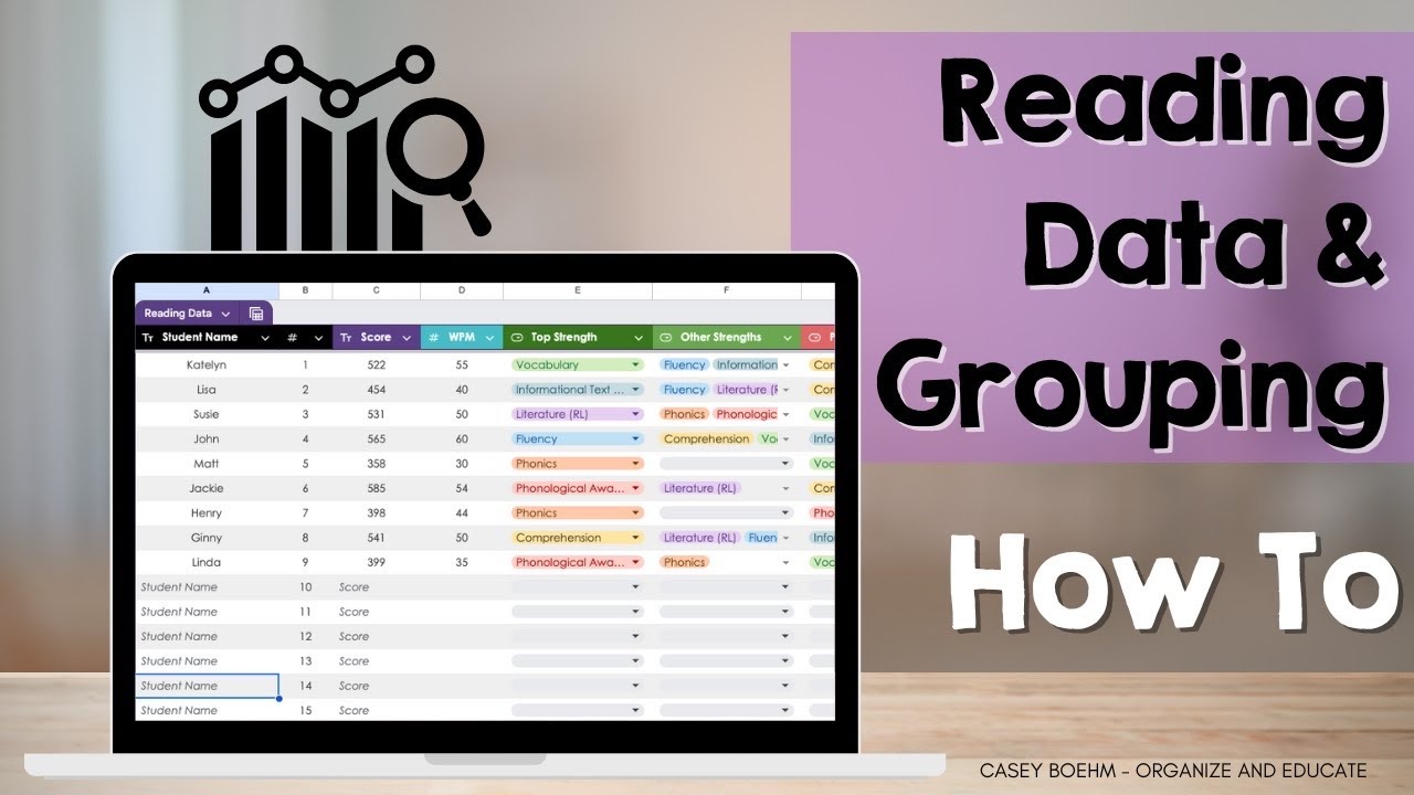 Reading Data & Grouping Template: Simplify Centers + How-To Guide!