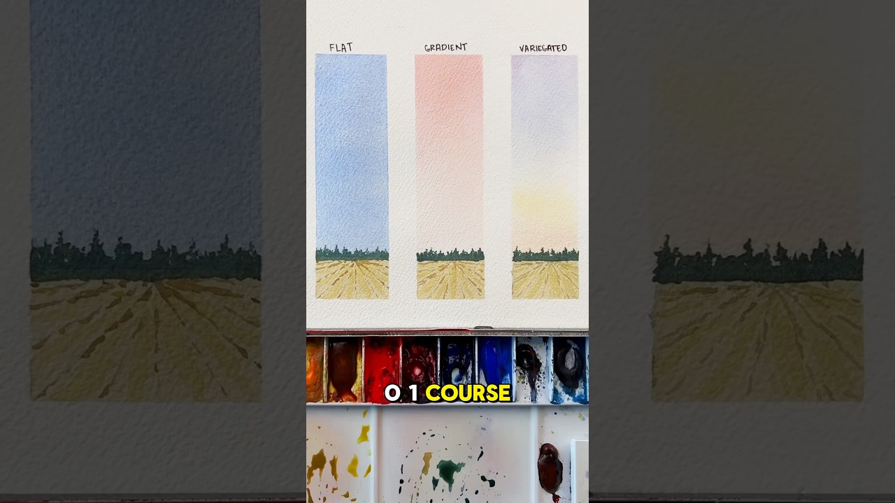 How to paint watercolor washes #watercolorpainting #watercolortutorial #watercolor