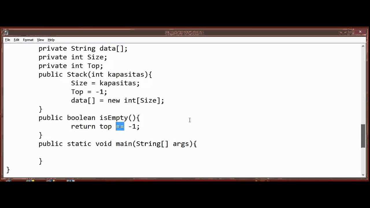 Tutorial Cara Membuat Stack di Java