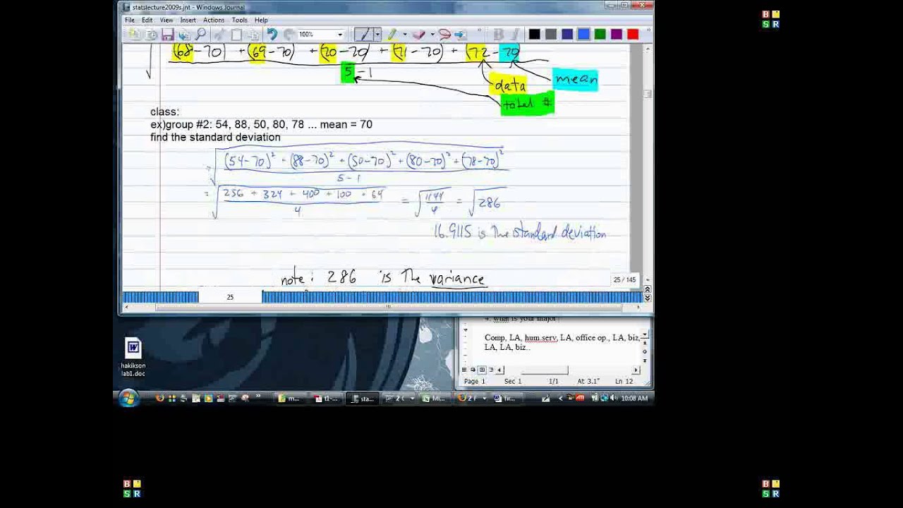 3.2 Numerically summarizing data: measures of spread