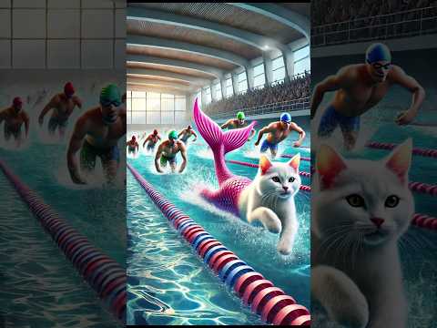 Cat fish catjhalpree rac in wat ????A poor mermaid kitten ???? #cat #ai #catlover #貓 #aicat