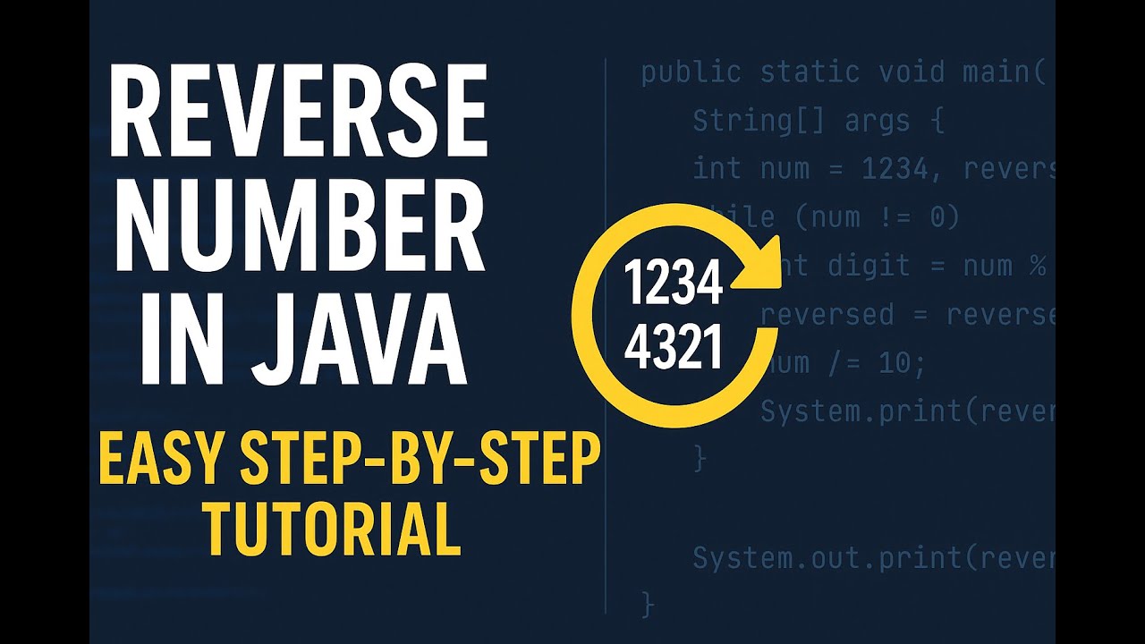 Java Program to Reverse a Number | Simple Coding Explanation #reversenumber #java #perfectprogrammer