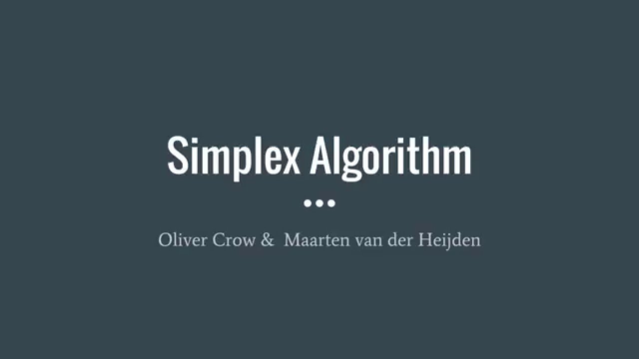 Simplex Algorithm Explanation (How to Solve a Linear Program)