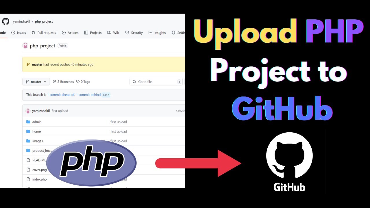 How to Upload PHP Project to GitHub Repository For Beginners