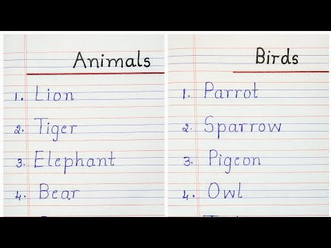 20 Animals Name and 20 Birds Name || Animals and Birds