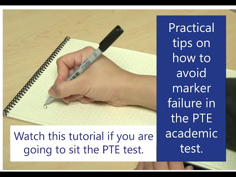 How to use markers and the reusable booklet in the PTE test.