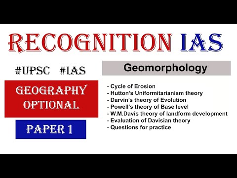 Geographical Optional Lecture Series(L08): Paper1- Geomorphology- Cycle ...