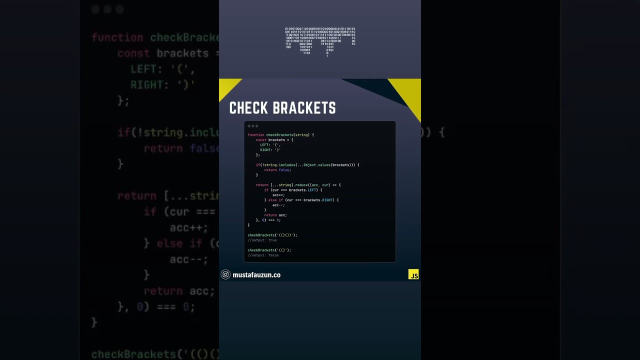 Javascript, Check Brackets #javascript