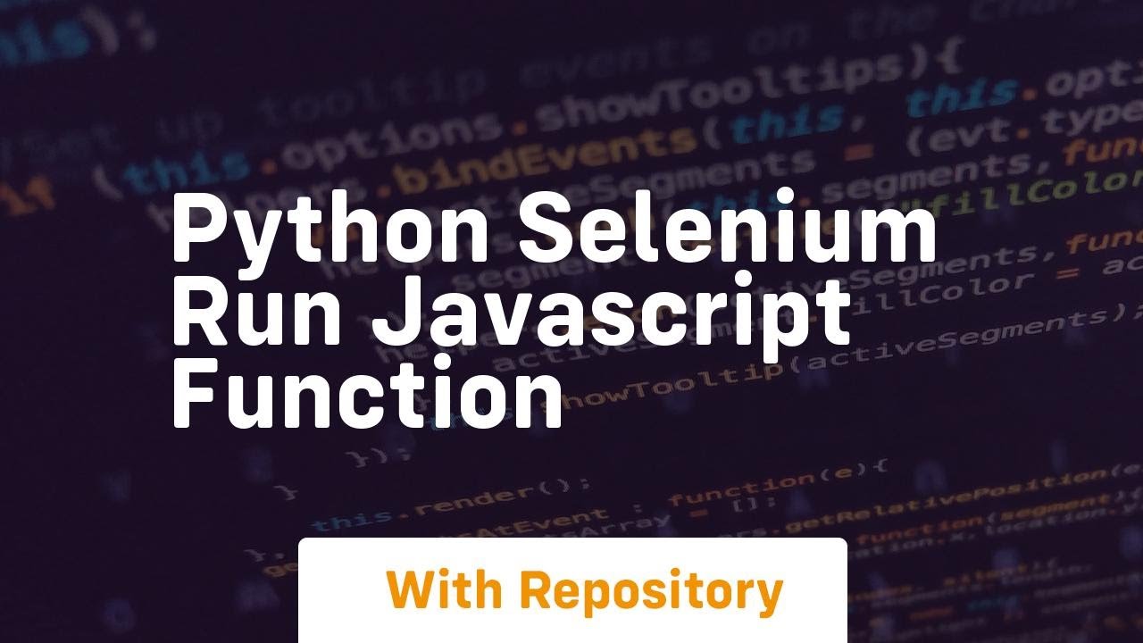 python selenium run javascript function