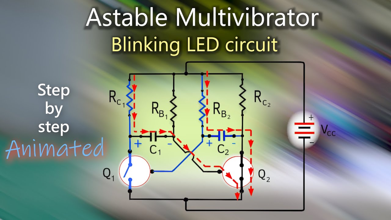 Astable Multivibrator circuit explained in detail | Using BJT