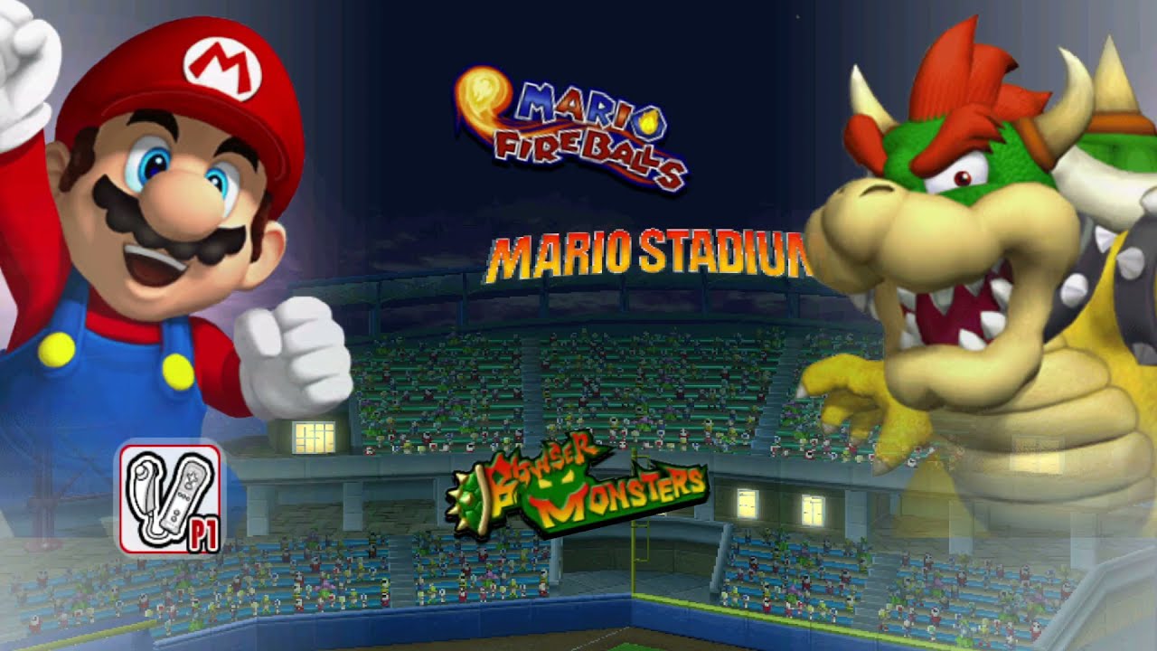 Mario Fireballs vs Bowser Monsters (Exhibition) | Mario Super Sluggers