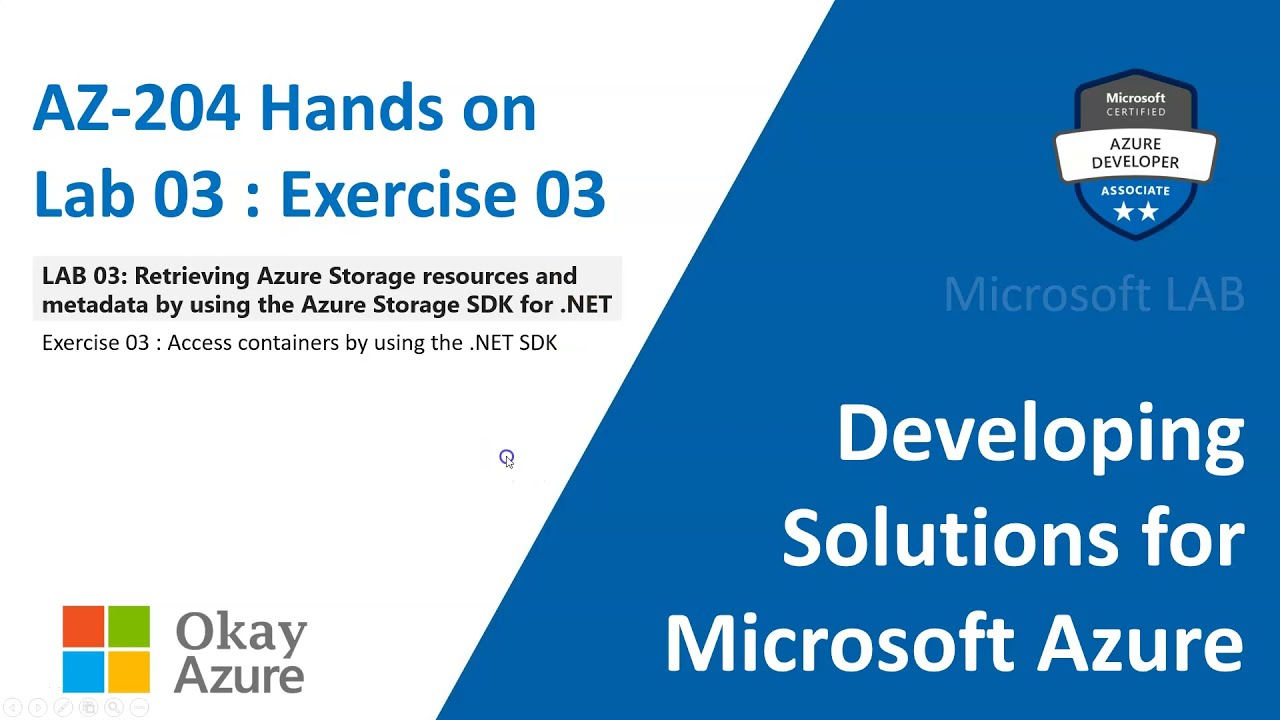 AZURE | AZ 204 | Lab 03 | Exercise 03 | Hands on | Microsoft Azure | Azure exam practice | okay java
