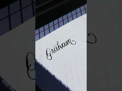 Graham Letra Cursiva Elegante #graham #calligraphy #caligrafia #letracursiva #letrabonita