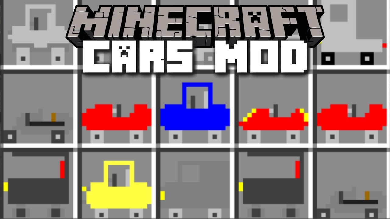 Minecraft CARS MOD / DRIVE A FERRARI AROUND TOWN & OTHERS!! Minecraft