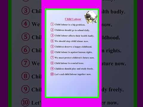 10 Lines On Child Labour in English/Essay On Child Labour in English/Child Labour Essay in English