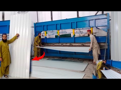 How To Make Iron And Metal Sheets For Roof And Wall||And How To Band with Machine||Ceiling Sheets
