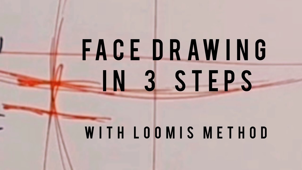 face drawing in 3 steps/loomis method /step by step / Tutorial /drawing for beginners/如何畫3/4人臉